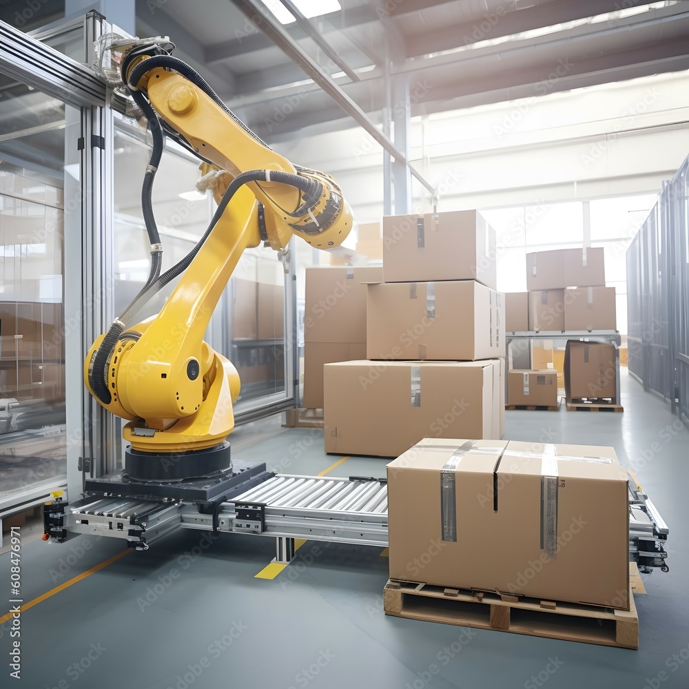 Robotic arm for packing with producing and maintaining logistics ...