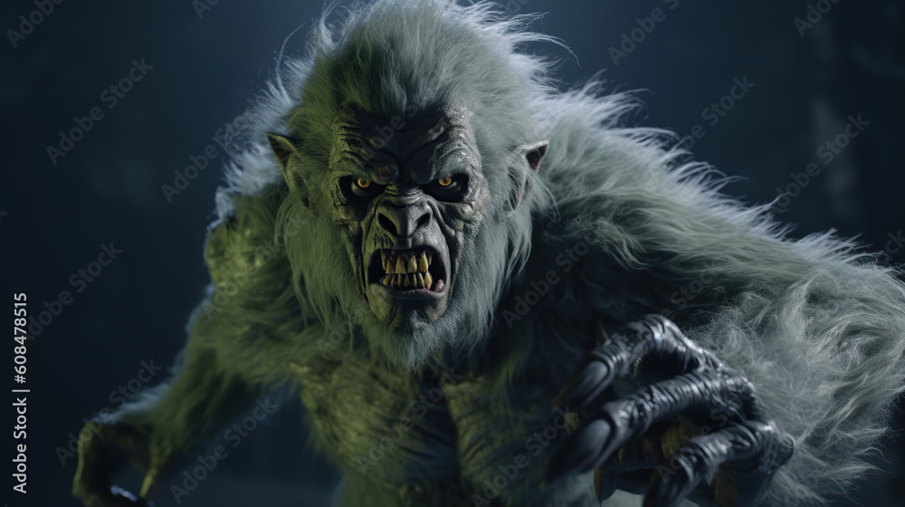 scary werewolf monster. vintage. classic monster. horror story. AI ...
