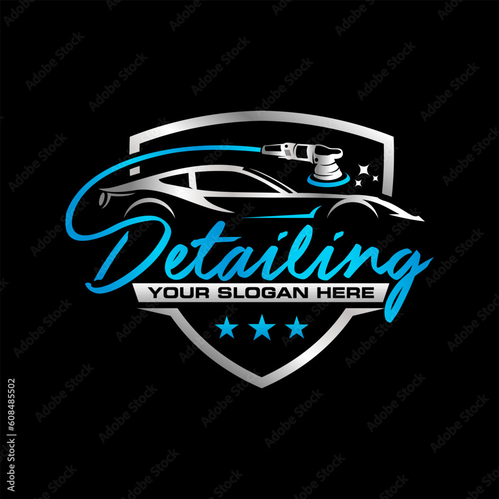 vector graphic of auto detailing service logo design illustration Stock ...