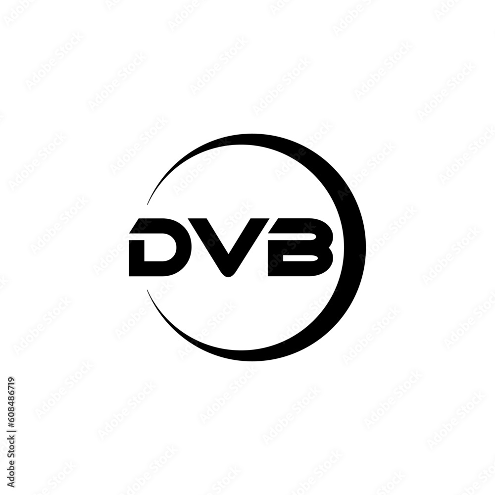 DVB letter logo design with white background in illustrator, cube logo ...