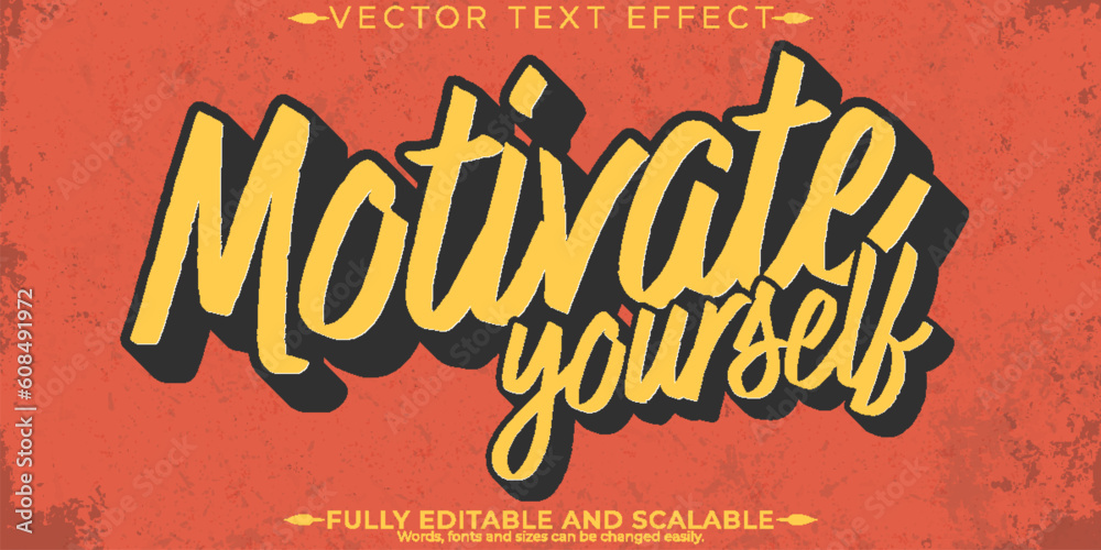 Quote text effect, editable motivation and inspiration text style Stock ...