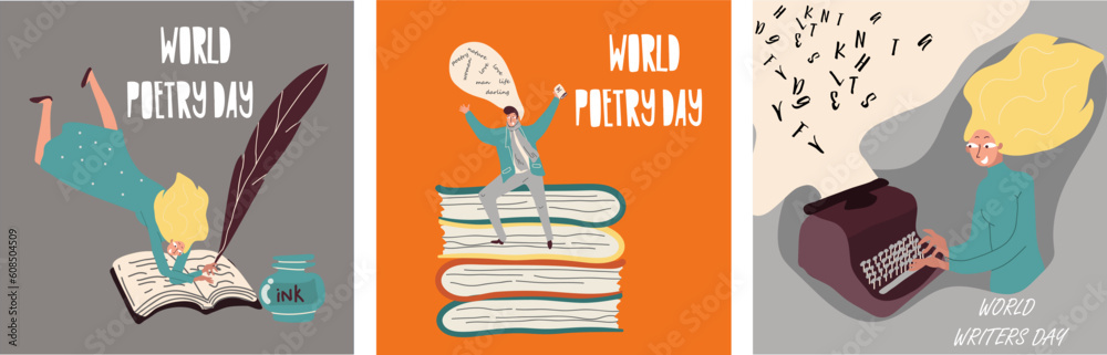 Conceptual cartoon vector illustration with character woman, man for ...