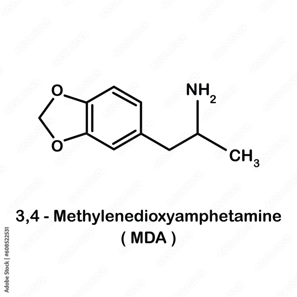 Formula of chemical structure of Amphetamine .Vector EPS 10. Stock Vector | Adobe Stock