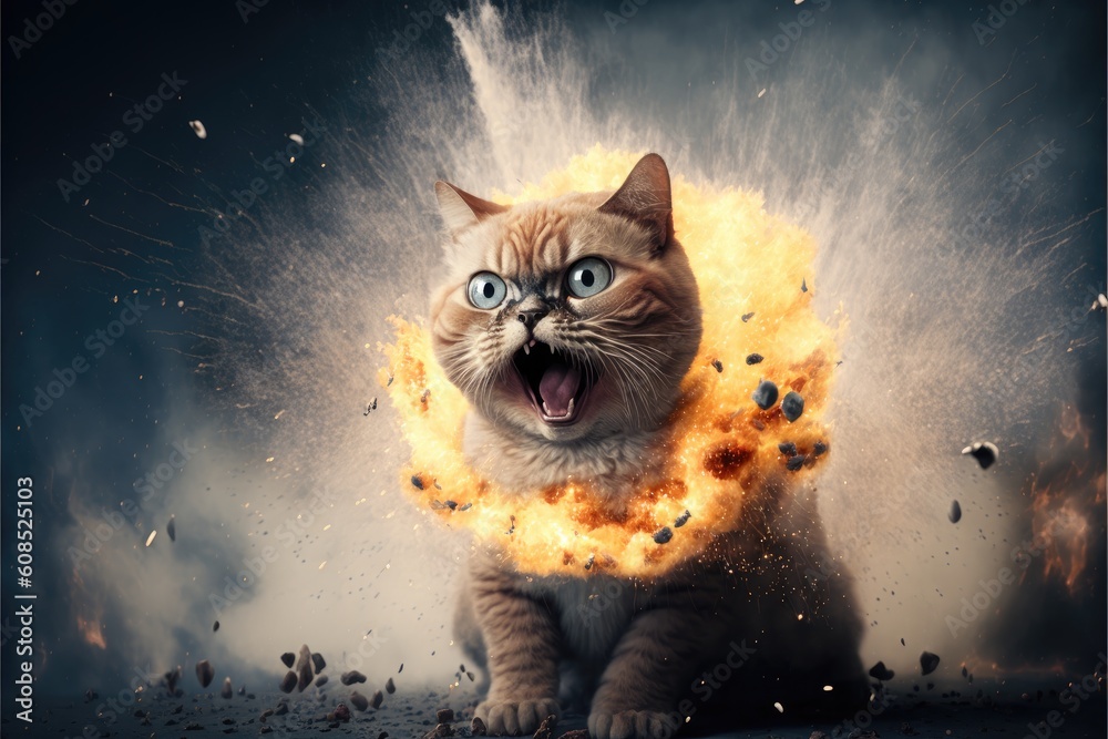 Hissing Cat Gif