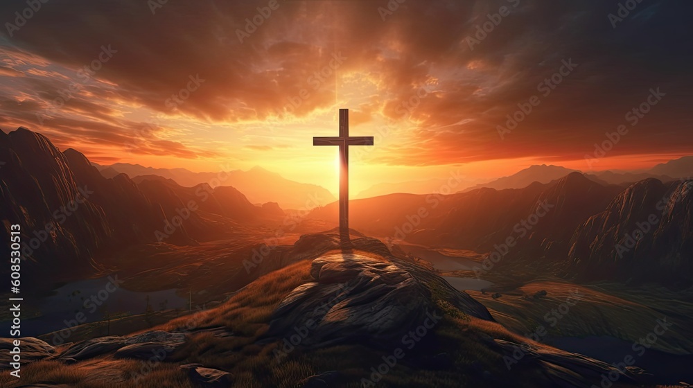Beautiful Cross background for Christian churches, Holy spiritual faith ...