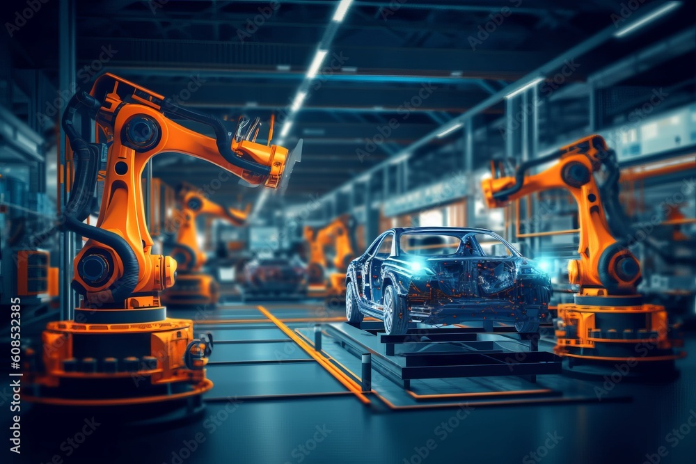 Automotive Industry: High-Tech Electric Vehicle Production through ...