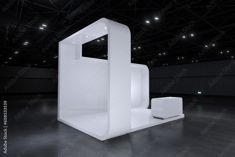 Exhibition stand for mockup and Corporate identity,Display design.Empty ...