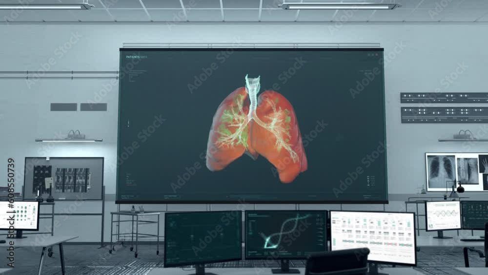 Laboratory Medical Scan Software Inspects Lungs For Covid Virus ...