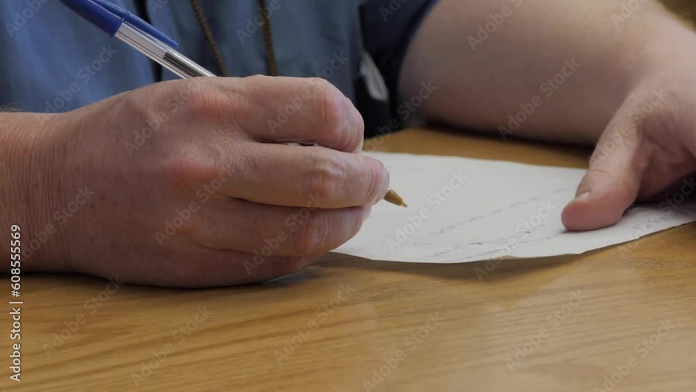 writing close up hands white caucasian inmate prisoner jail prison ...