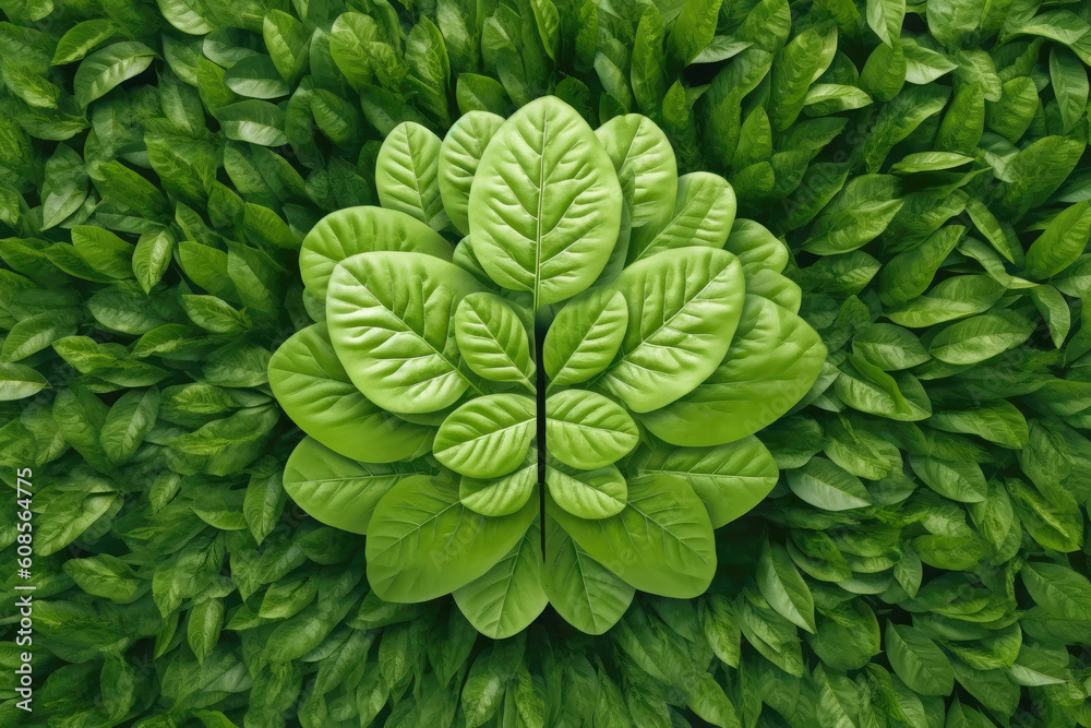 Abstract environment conservation leaves art style of green nature and ...