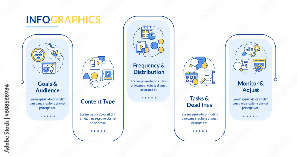 Create editorial calendar rectangle infographic template. Social media ...