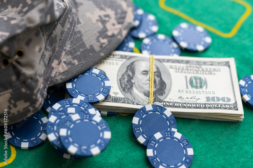 Poker Chips And Money