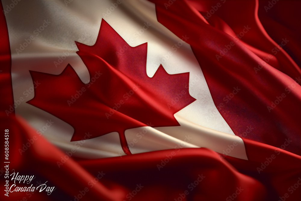 canadian flag with "Canada Day" text, created using generate AI tools ...