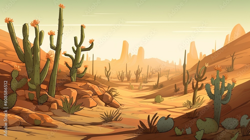 Abstract background savannah. Depiction of Savannah with a vibrant ...