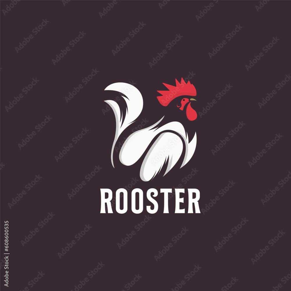 Simple abstract chicken logo for restaurants, farms and meat providers ...