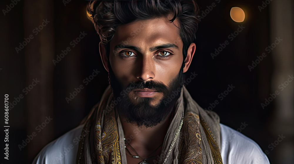 Young indian man in traditional wear and giving expression. Stock ...