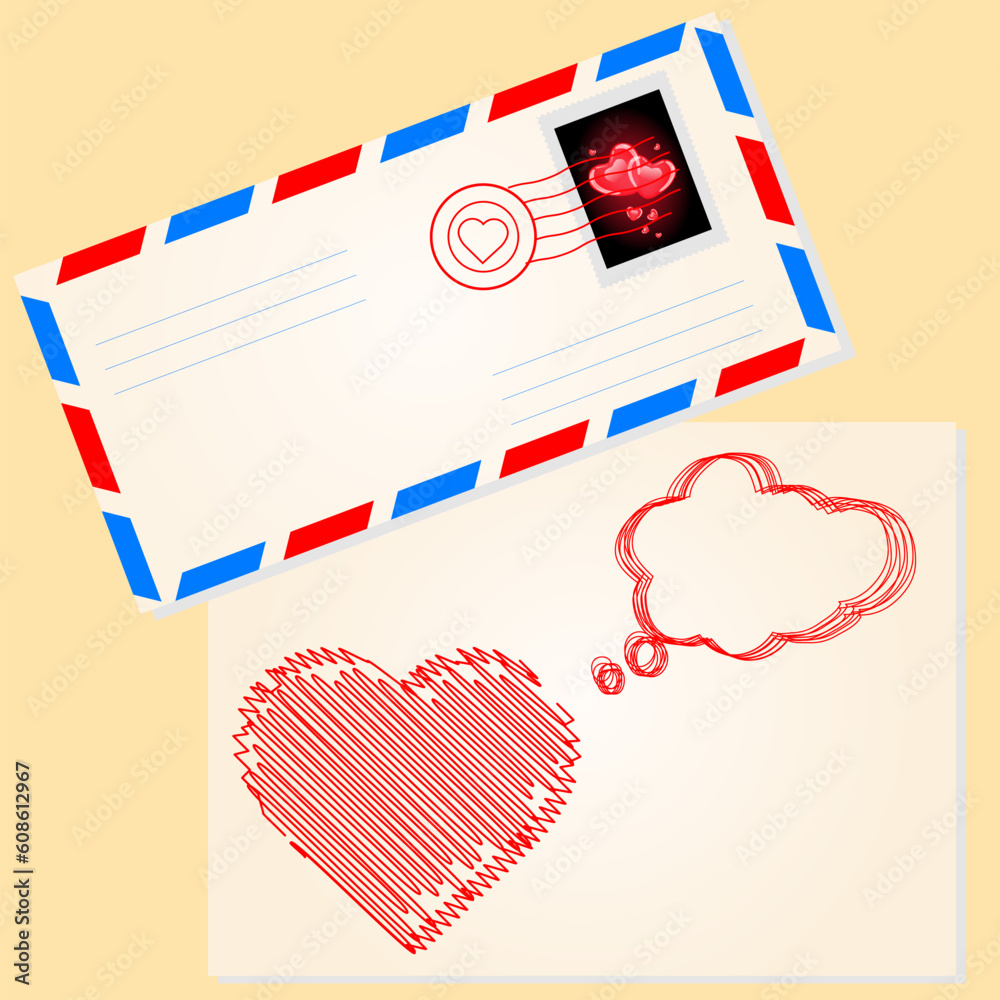 Love letter for valentine's day. Also available as a Vector in Adobe ...