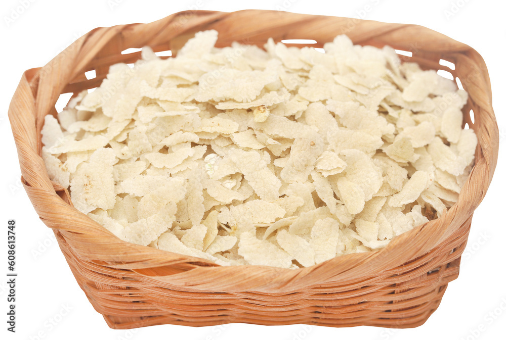 Flattened rice Stock Photo | Adobe Stock