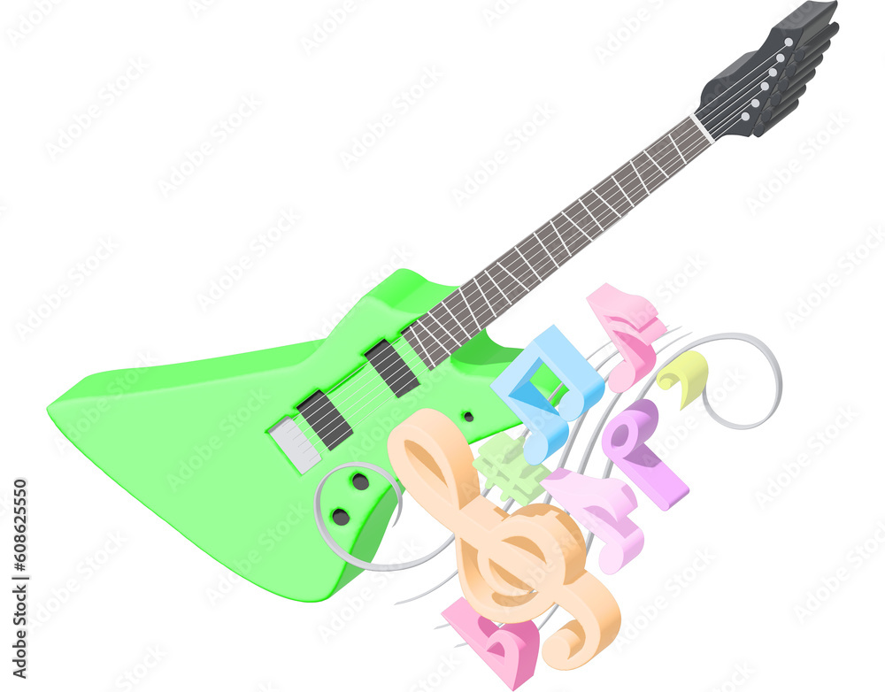 Collection pop art design with flat retro guitar of 90s and musical ...