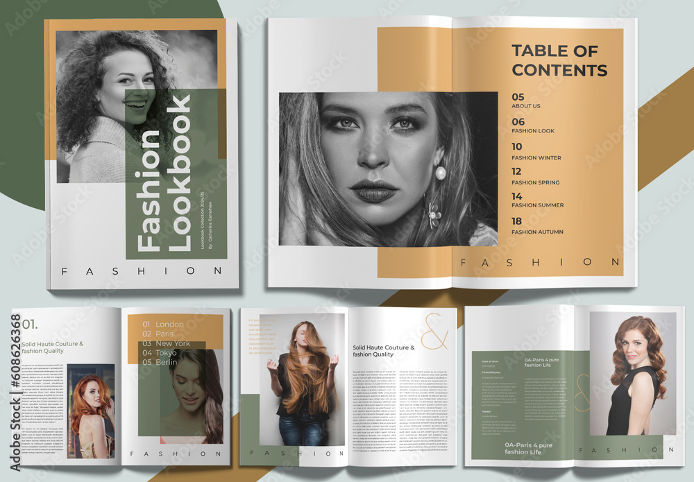 Fashion Look Book Design Stock Template | Adobe Stock