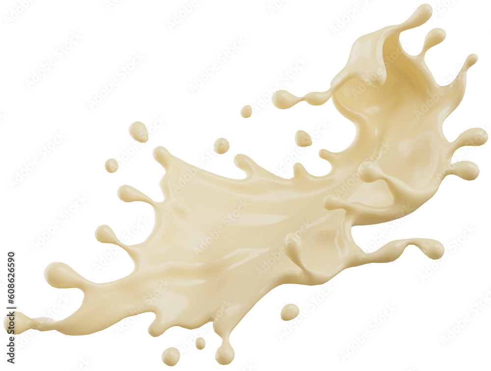 white chocolate milk splash. Stock Illustration | Adobe Stock