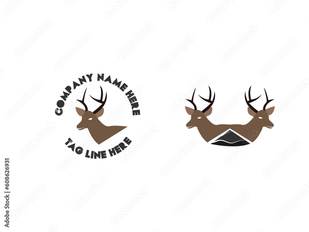Vetor de deer logo vector design for a company, Deer Logo Vector Art ...