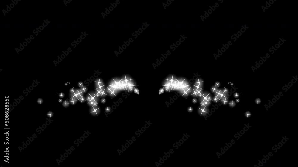 Sparkling Trail Glittering particle effect Magic Spark shine stars loop ...