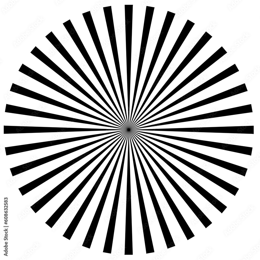 Black sunburst, sunray pattern on transparent background. Royalty high ...