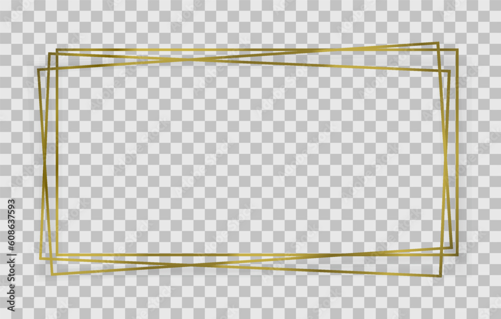 Shining rectangle banner. Isolated on a black transparent background ...
