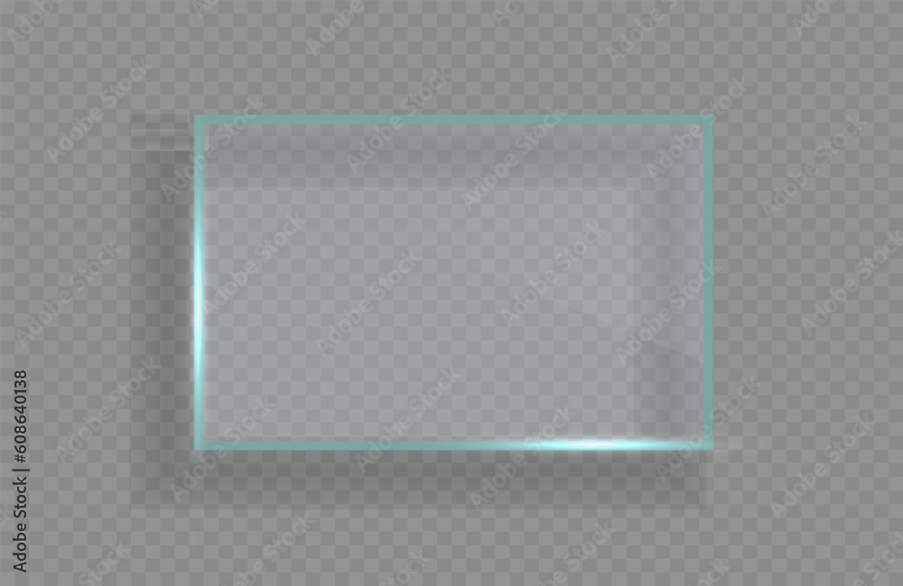 The texture of glass, mirrors, windows. Glitter rectangle reflection of ...