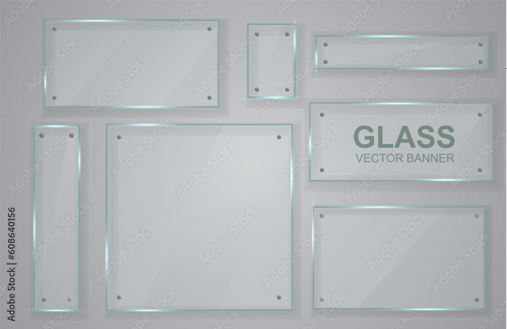 The texture of glass, mirrors, windows. Glitter rectangle reflection of ...