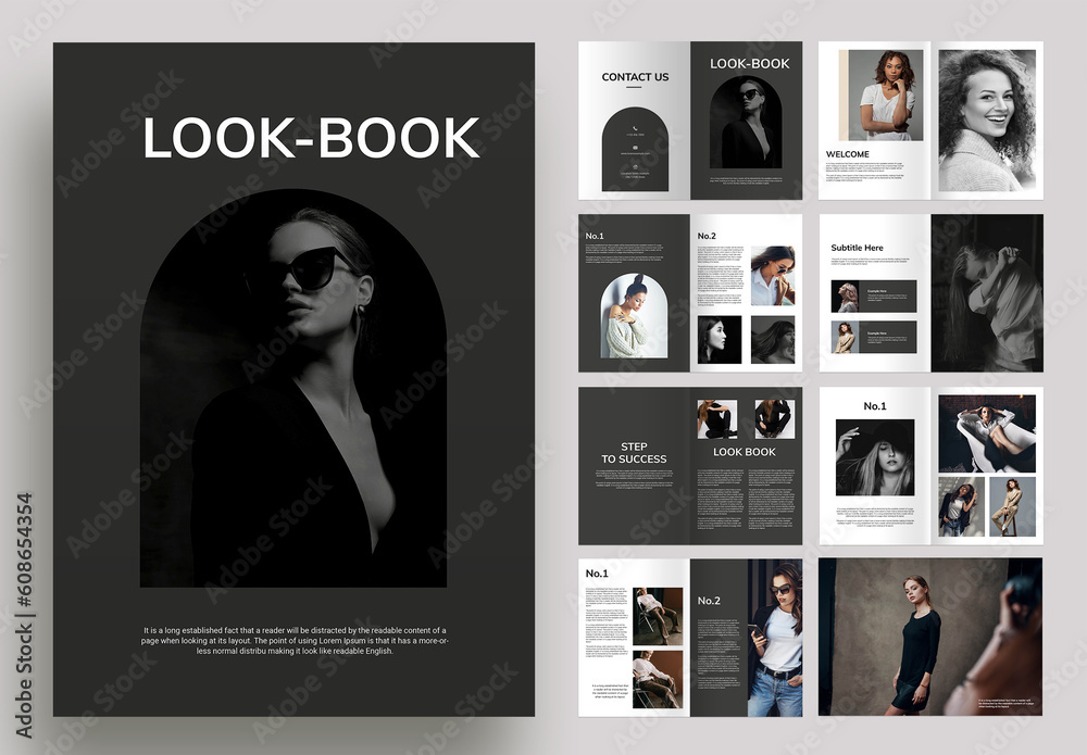 Look Book Layout Stock Template | Adobe Stock