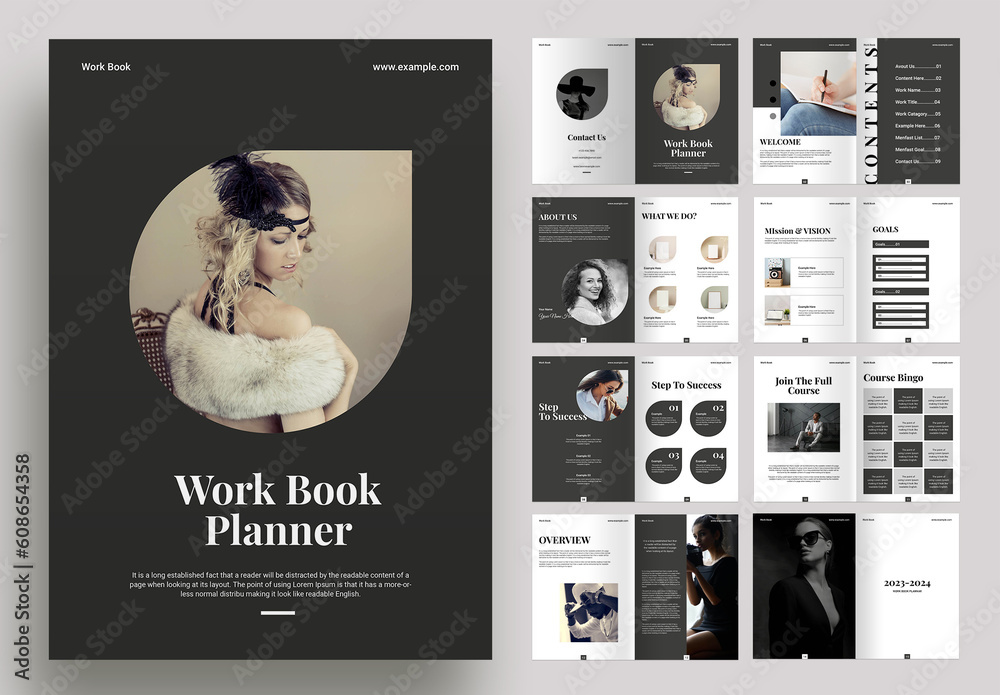 Work book Plannar Layout Stock Template | Adobe Stock