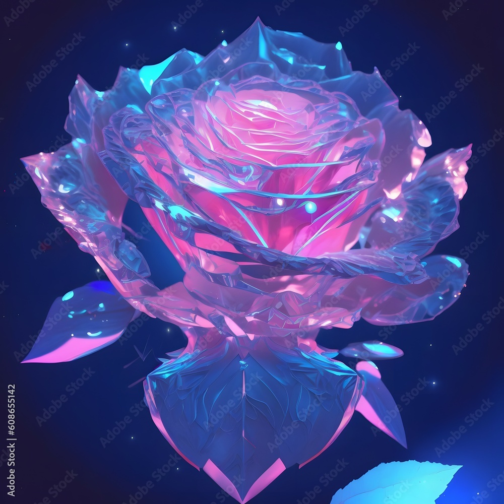 holy light, beautiful spectral light, pink rose, petals are ling pink ...