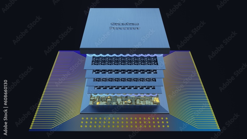 Quantum processor concept with quantum qubits circuit boards in layers ... Quantum processor concept with quantum qubits circuit boards in layers ...