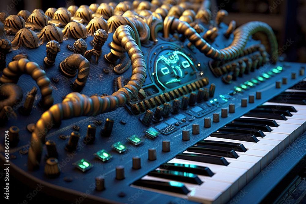 Alien synthesizer with interstellar modulation capabilities, generating ...