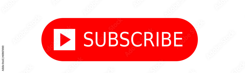 YouTube Red Subscribe button png icon isolated on transparent ...