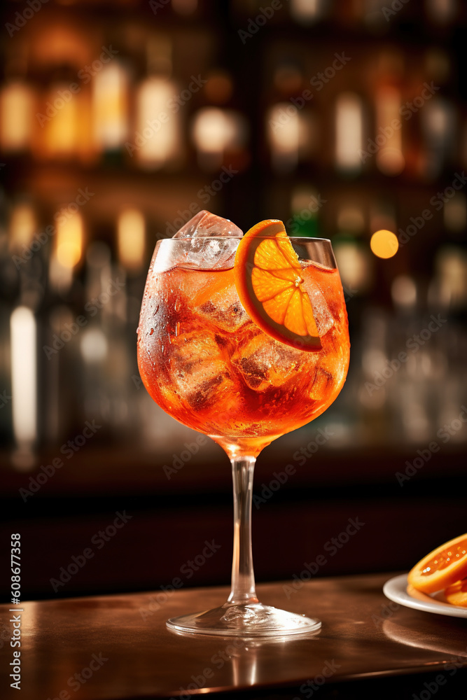 Aperol spritz cocktail. AI ilustração do Stock | Adobe Stock