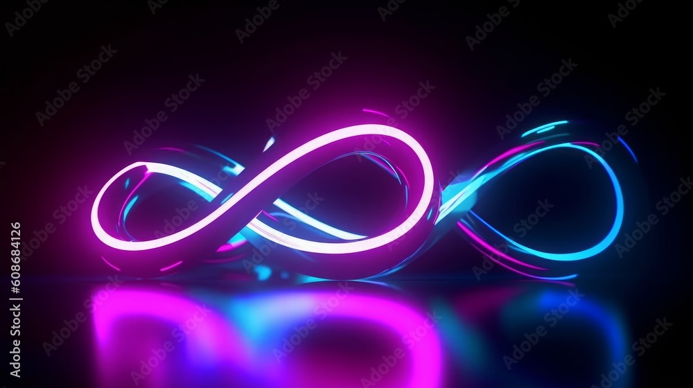 endless 3d animation, abstract geometric background of infinity symbol ...