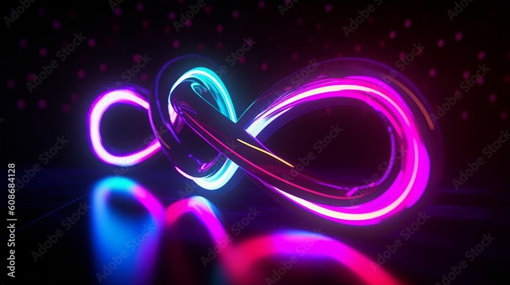 endless 3d animation, abstract geometric background of infinity symbol ...
