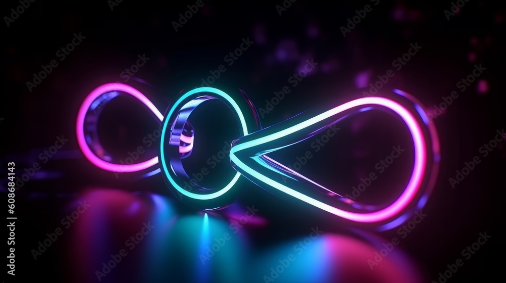endless 3d animation, abstract geometric background of infinity symbol ...