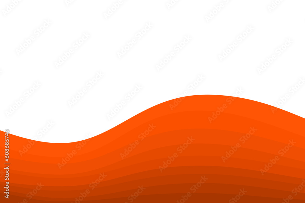 Orange Wave Curve Liquid Water Orange Juice Abstract Element on ...