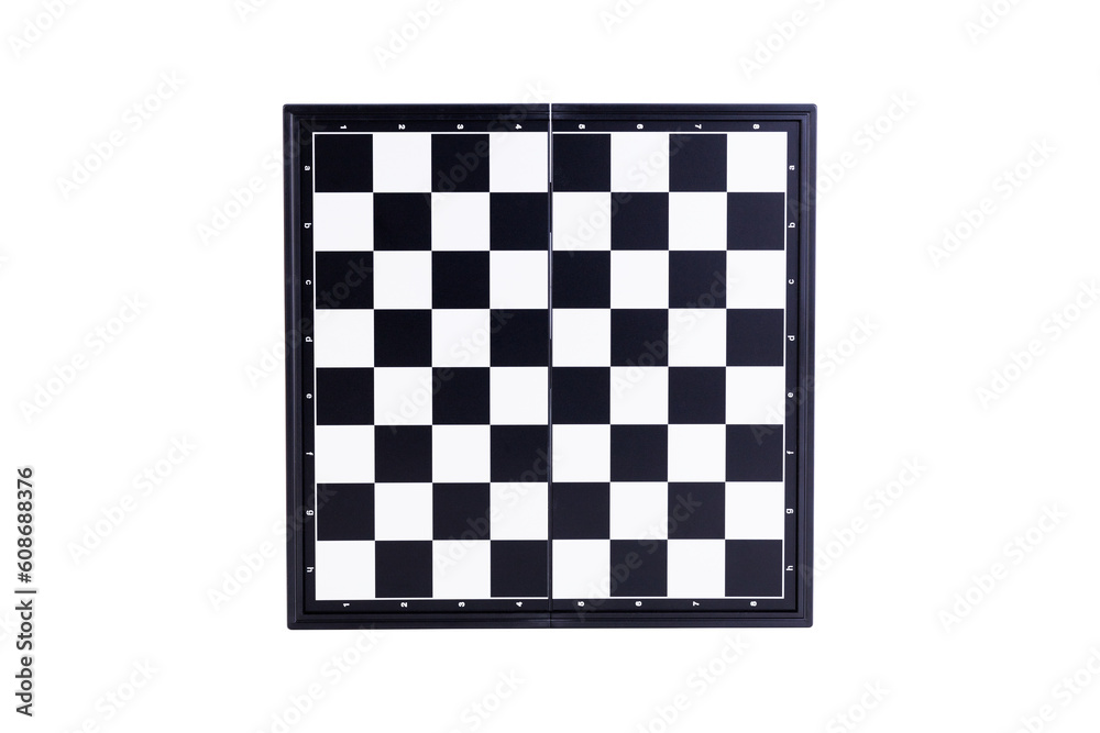 Chess board isolated on white background with clipping path. Stock ...