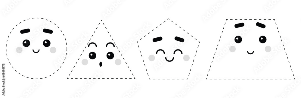 Connect the dots, educational game for children. Set of cartoon ...