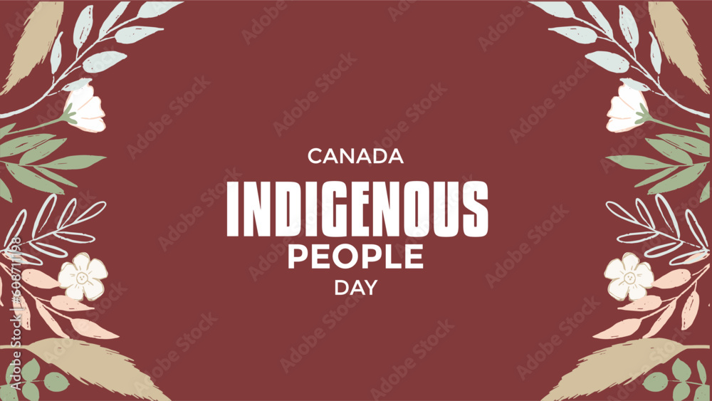 canada Indigenous Peoples Day Holiday concept. Template for background ...