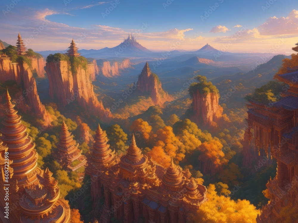 Generative Ai, Ai generated art, beautiful asian island, beautiful ...