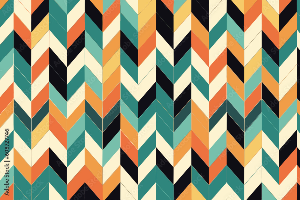 Doodle inspired Chevrons pattern pattern, cartoon sticker, sketch ...
