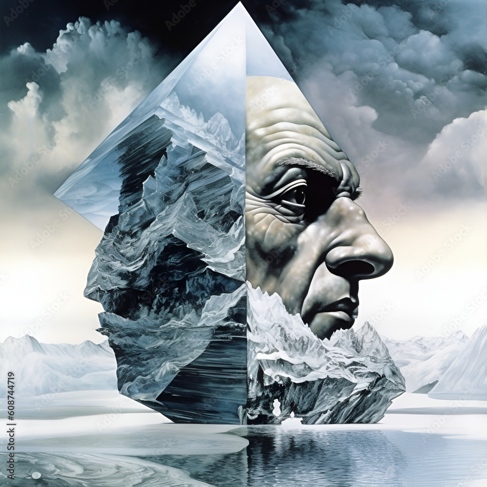 Freud id ego super ego ice. generative ai Stock Illustration | Adobe Stock