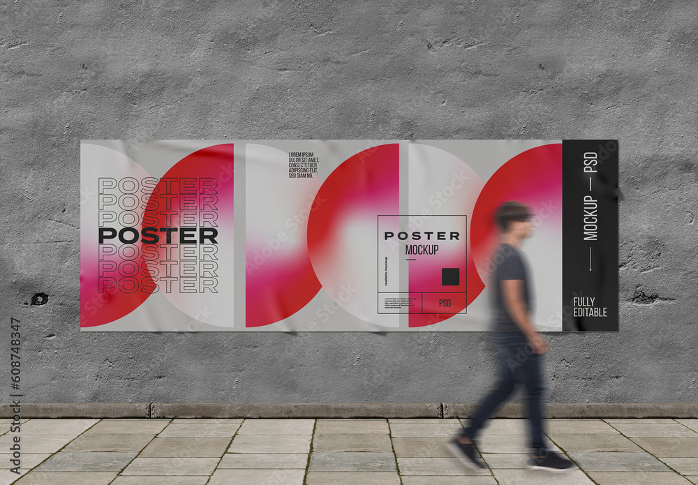 Three Urban Posters Mockup Stock Template | Adobe Stock