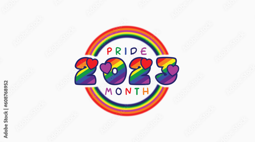 Happy Pride month 2023. Moivation quote. Happy Pride month 2023 Hand ...